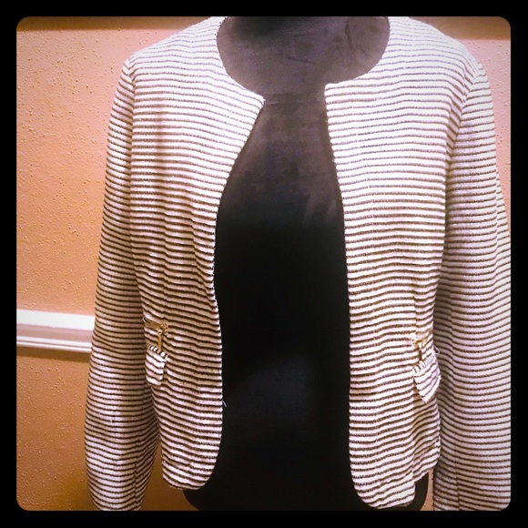 Kenar | Jackets & Coats | Kenar Striped Blazer Open Front Blazer | Poshmark
